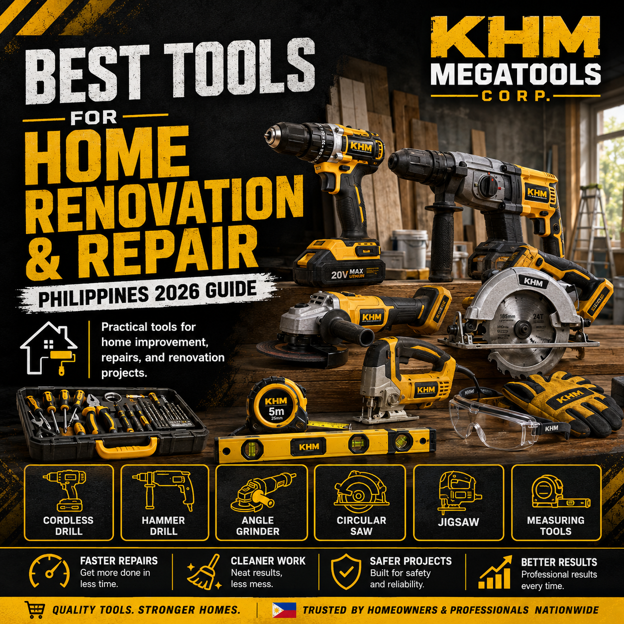 Best Tools for Home Renovation Philippines 2026 Guide – KHM Megatools Corp.