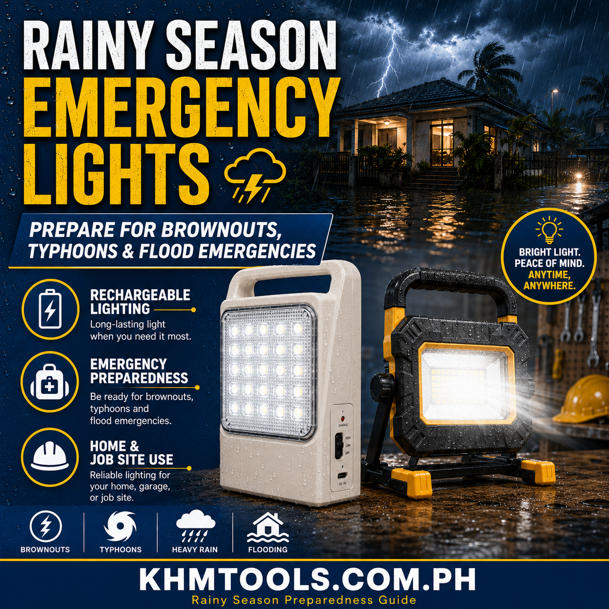 Rainy Season Emergency Lights Philippines 2026 Guide – KHM Megatools Corp.