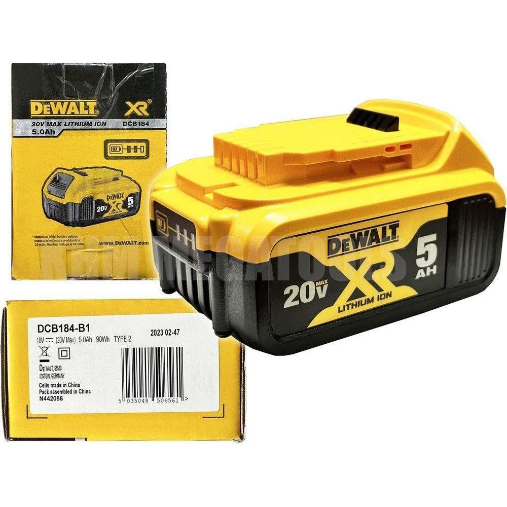 Dewalt DCB184 18V-20V Max Lithium Ion Battery (5.0Ah)