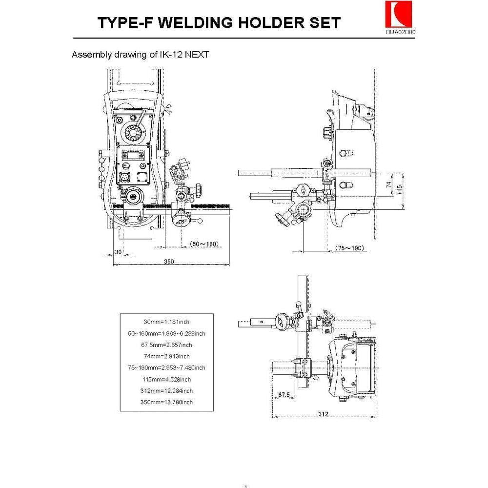 Koike Type-F Welding Torch Holder Set