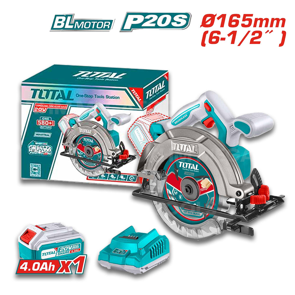 Total TSLI16521 Cordless Circular Saw 6-1/2" 20V – KHM Megatools Corp.