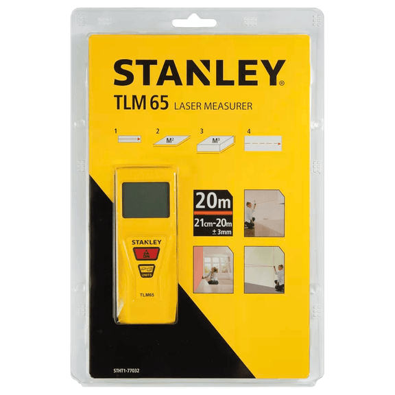 Stanley TLM65 Laser Distance Measurer / Range Finder [20 meters] (77-0 ...