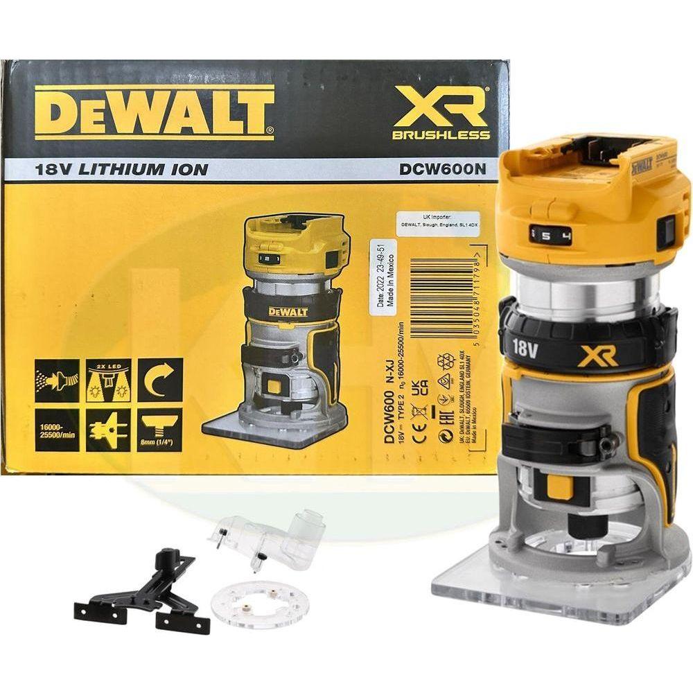 Dewalt DCW600N 18V (20V) Cordless Brushless Palm Router / Trimmer 1/4"