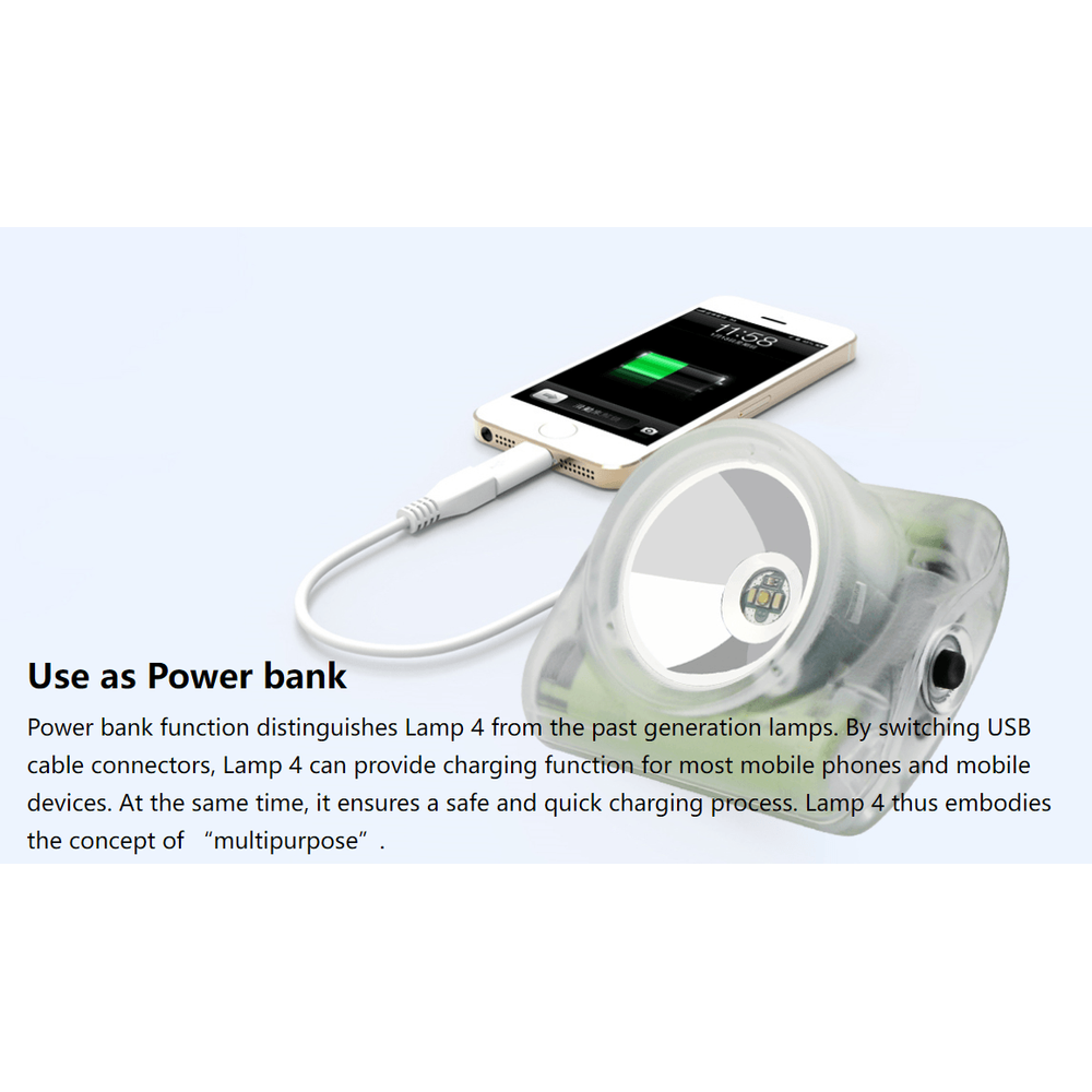 Wisdom Lamp 4A Miner's LED Cap Cordless Mining Lamp / Head Light (with