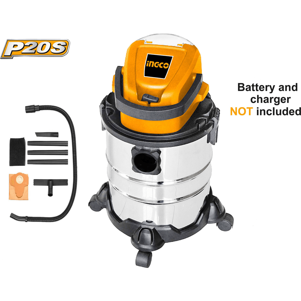Ingco CVLI2005 20V Cordless Vacuum Cleaner 20L