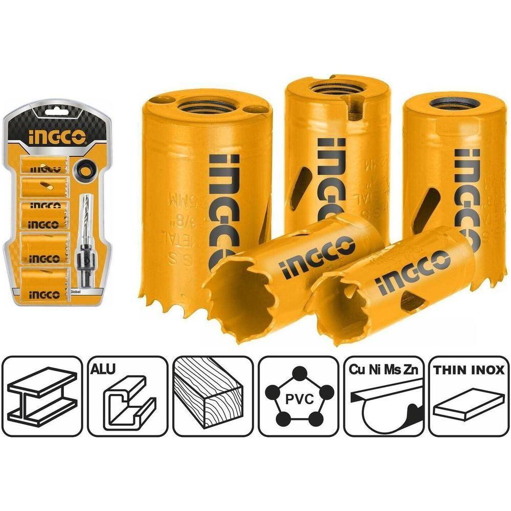 Ingco AKH0071 Bi-Metal Hole Saw Set