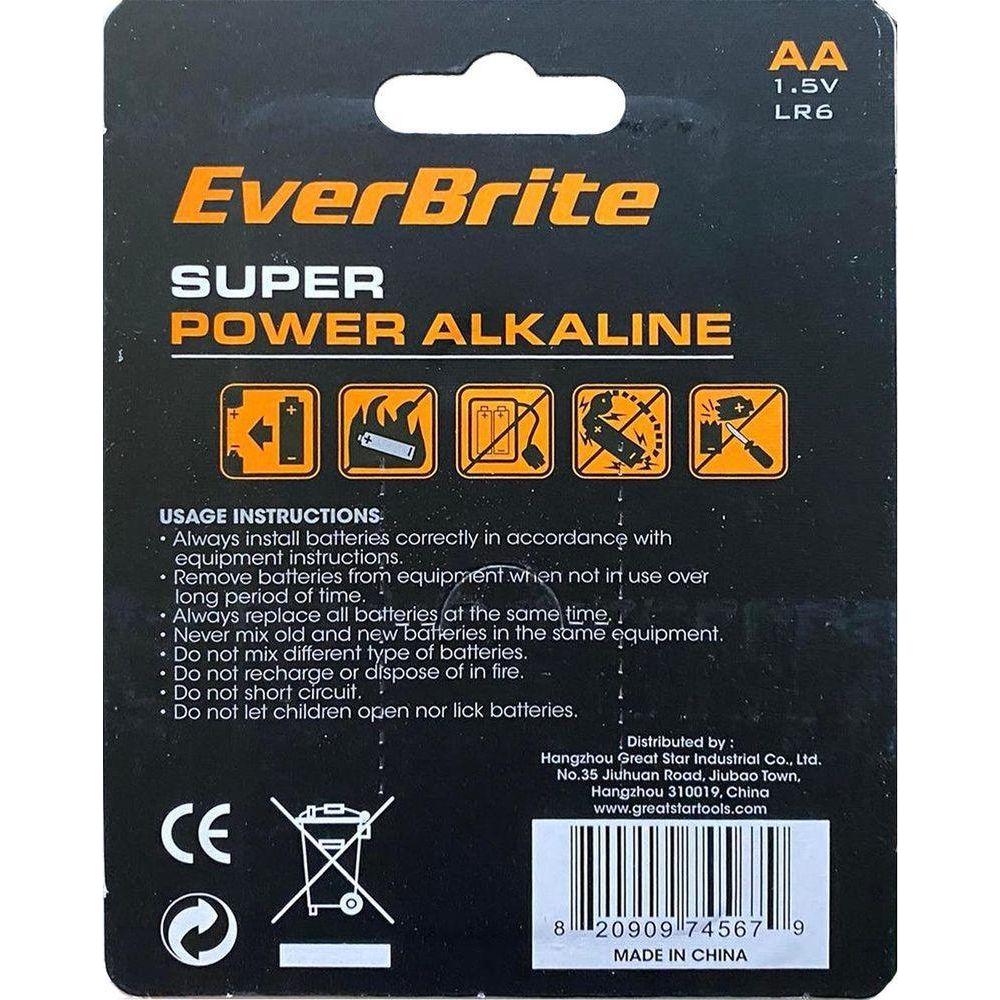 Everbrite Super Power Alkaline Batteries