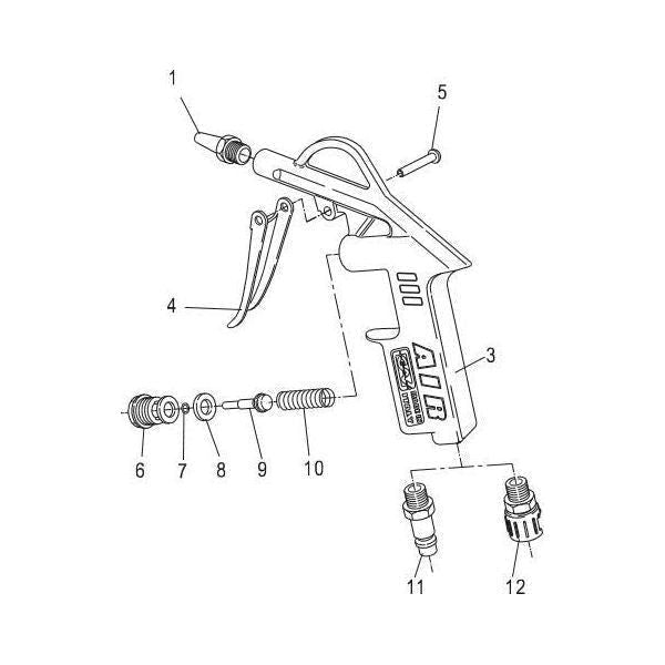 GAV 60A Pneumatic Inflating Gun / Air Duster