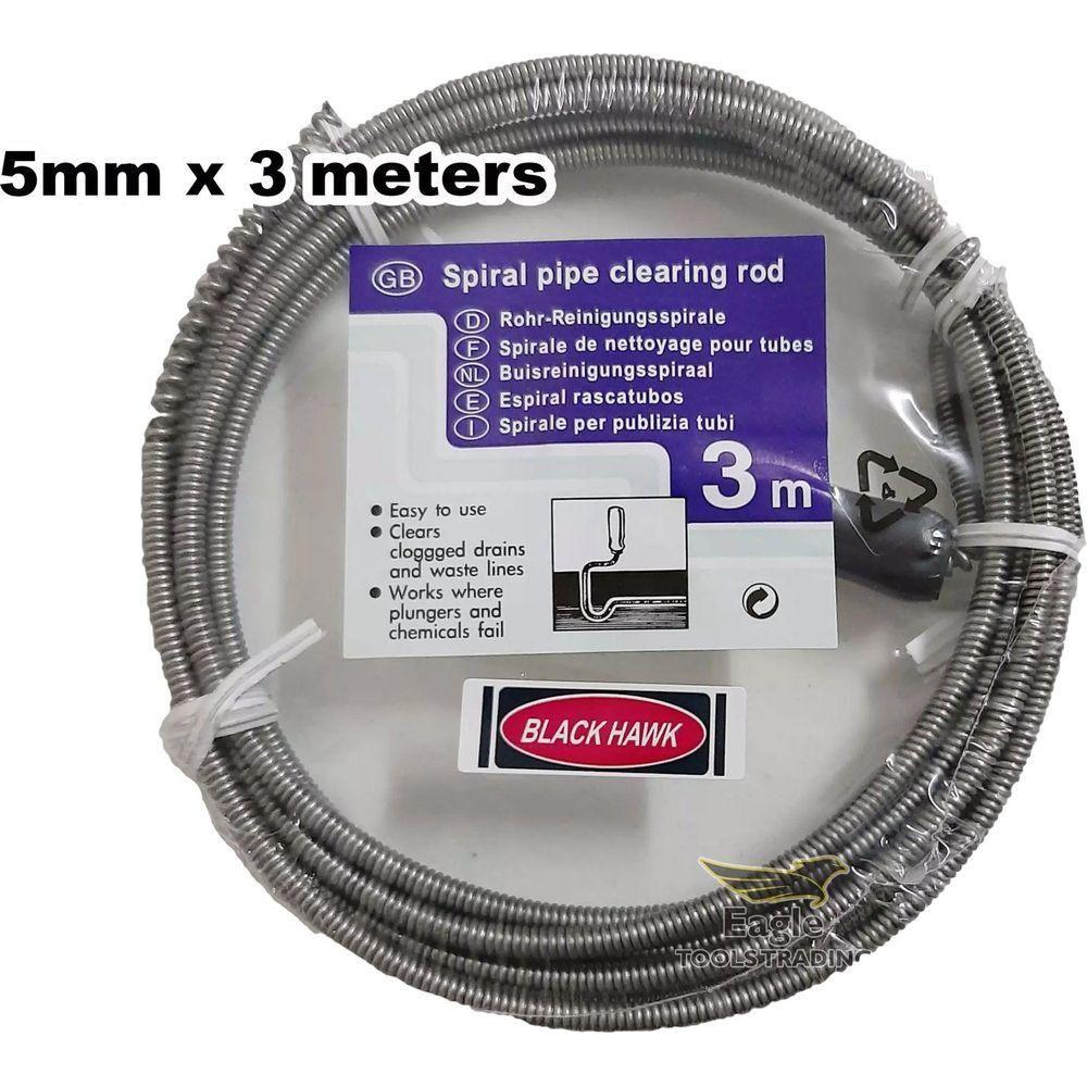 Black Hawk Spiral Pipe Clearing Rod / Drain Auger (OSK)