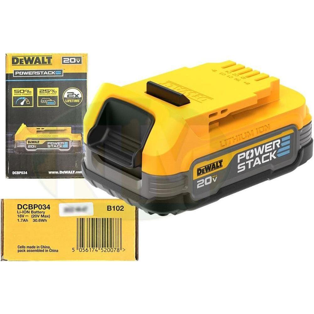 Dewalt DCBP034 20V Powerstack™ Lithium Ion Battery (1.7Ah)