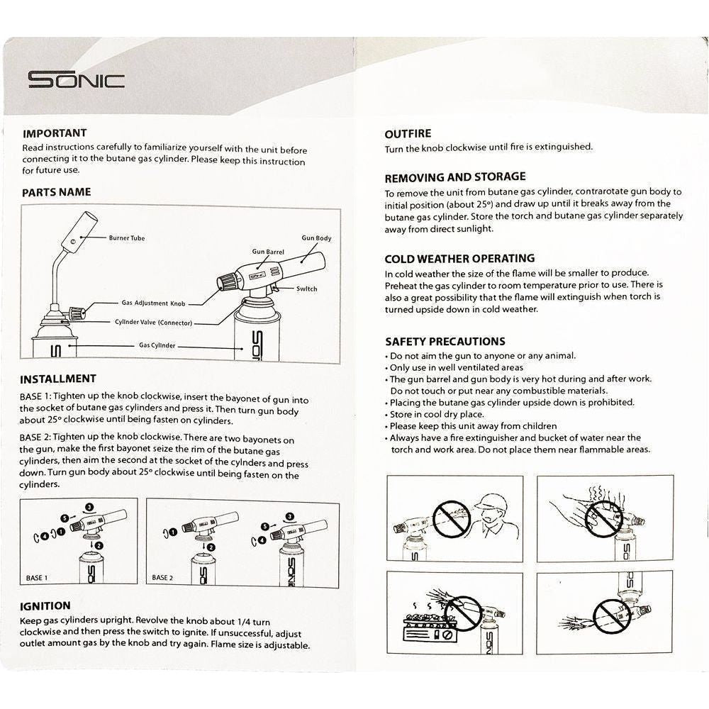 Sonic SST-202 Simple Blow Torch (Butane Powered)