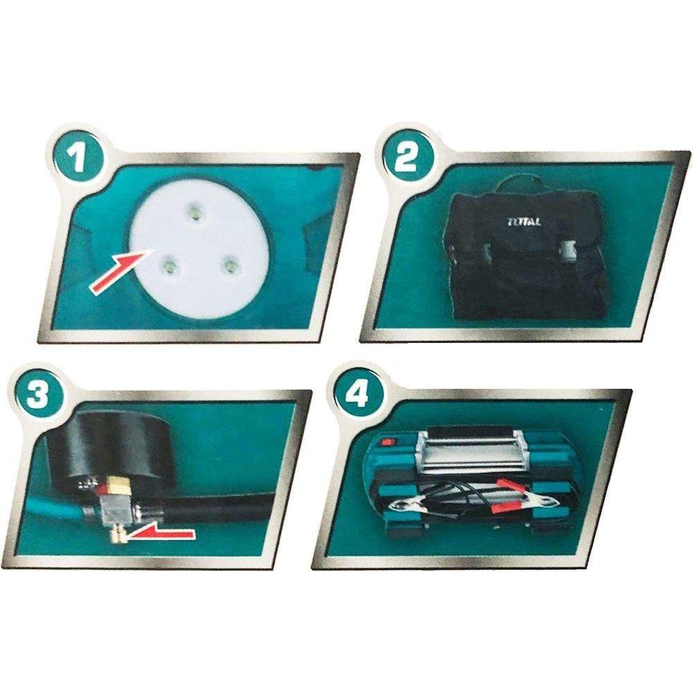 Total TTAC2506 12V Cordless Air Compressor with Light