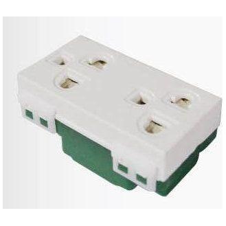 Omni WWU-402 Duplex Universal Outlet with Ground 16A (Wide Series)